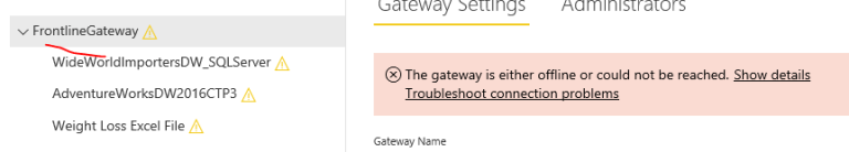 Restart the On-Premises Gateway – Insight Quest