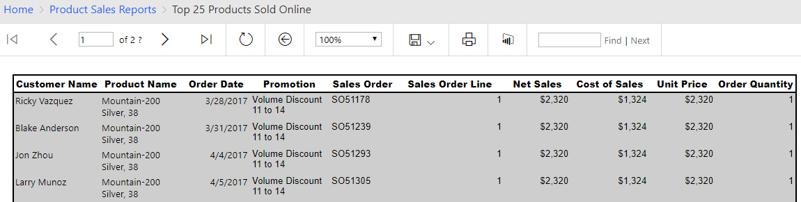 Drillthrough to Detail Rows: Paginated Reports – Insight Quest